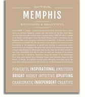 Memphis Personalized Name Meaning Art Prints – Name Stories