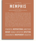 Memphis Personalized Name Meaning Art Prints – Name Stories