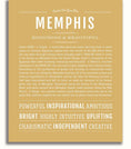 Memphis Personalized Name Meaning Art Prints – Name Stories