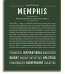Memphis (male) | Name Art Print – Name Stories