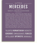 Mercedes | Name Art Print – Name Stories
