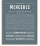Mercedes | Name Art Print – Name Stories
