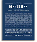 Mercedes | Name Art Print – Name Stories