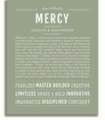 Mercy | Name Art Print – Name Stories
