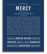 Mercy | Name Art Print – Name Stories