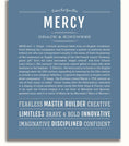Mercy Personalized Name Meaning Art Prints – Name Stories