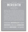 Meredith Personalized Name Meaning Art Prints – Name Stories