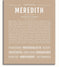 Meredith | Name Art Print – Name Stories