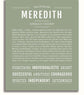 Meredith | Name Art Print – Name Stories
