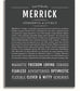 Merrick Personalized Name Meaning Art Prints – Name Stories