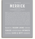 Merrick | Name Art Print – Name Stories