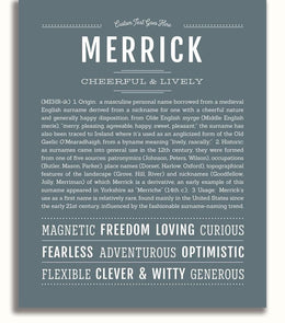 Merrick | Name Art Print – Name Stories