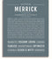Merrick Personalized Name Meaning Art Prints – Name Stories