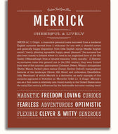 Merrick | Name Art Print – Name Stories