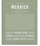 Merrick Personalized Name Meaning Art Prints – Name Stories