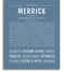 Merrick Personalized Name Meaning Art Prints – Name Stories