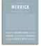 Merrick Personalized Name Meaning Art Prints – Name Stories