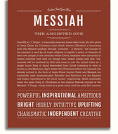Messiah Personalized Name Meaning Art Prints – Name Stories