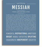 Messiah Personalized Name Meaning Art Prints – Name Stories
