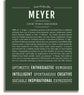 Meyer Personalized Name Meaning Art Prints – Name Stories