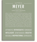 Meyer | Name Art Print – Name Stories