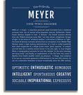 Meyer | Name Art Print – Name Stories