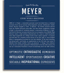 Meyer | Name Art Print – Name Stories