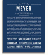 Meyer | Name Art Print – Name Stories