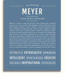 Meyer | Name Art Print – Name Stories