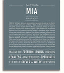 Mia | Name Art Print – Name Stories