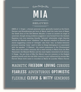 Mia | Name Art Print – Name Stories