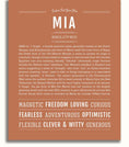Mia | Name Art Print – Name Stories