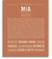 Mia Personalized Name Meaning Art Prints – Name Stories