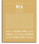 Mia | Name Art Print – Name Stories