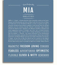 Mia | Name Art Print – Name Stories