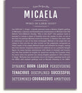 Micaela | Name Art Print – Name Stories