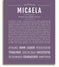 Micaela Personalized Name Meaning Art Prints – Name Stories