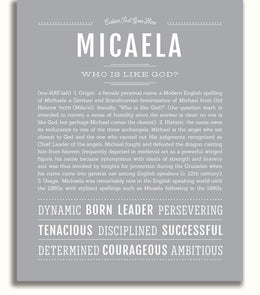 Micaela | Name Art Print – Name Stories