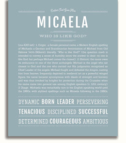 Micaela | Name Art Print – Name Stories