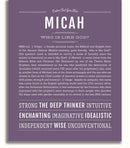 Micah (female) | Name Art Print – Name Stories