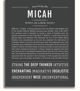 Micah (female) | Name Art Print – Name Stories