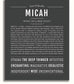 Micah (female) | Name Art Print – Name Stories