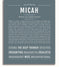 Micah Personalized Name Meaning Art Prints – Name Stories