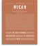 Micah (male) | Name Art Print – Name Stories