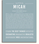 Micah Personalized Name Meaning Art Prints – Name Stories