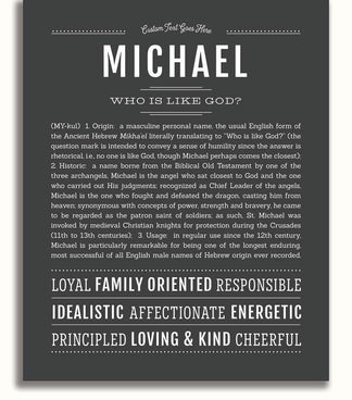 Michael | Name Art Print – Name Stories