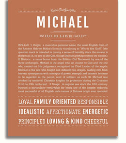Michael | Name Art Print – Name Stories