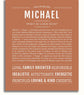 Michael Personalized Name Meaning Art Prints – Name Stories