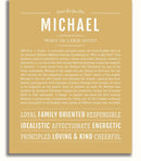 Michael Personalized Name Meaning Art Prints – Name Stories