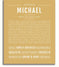 Michael Personalized Name Meaning Art Prints – Name Stories
